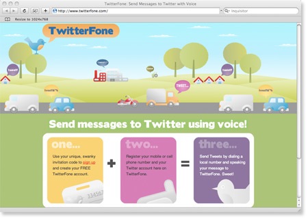 Twitterfone – Send Voice Message To Twitter | Best Web Design